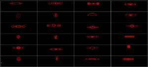 12.Cabinet Hardware AutoCAD blocks free download