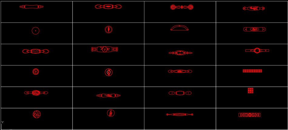 12.Cabinet Hardware AutoCAD blocks free download