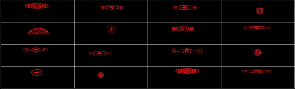 12.Cabinet Hardware AutoCAD blocks free download