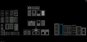 13.Cabinet doors and drawer fronts AutoCAD blocks free download