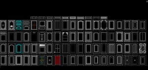 13.Cabinet doors and drawer fronts AutoCAD blocks free download