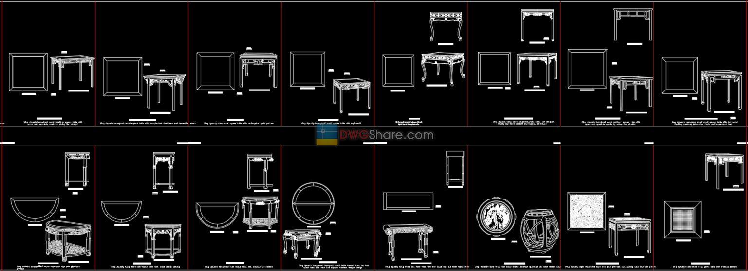 46.Free Chinese Furniture Blocks | Free Cad Blocks, download DWG models ...