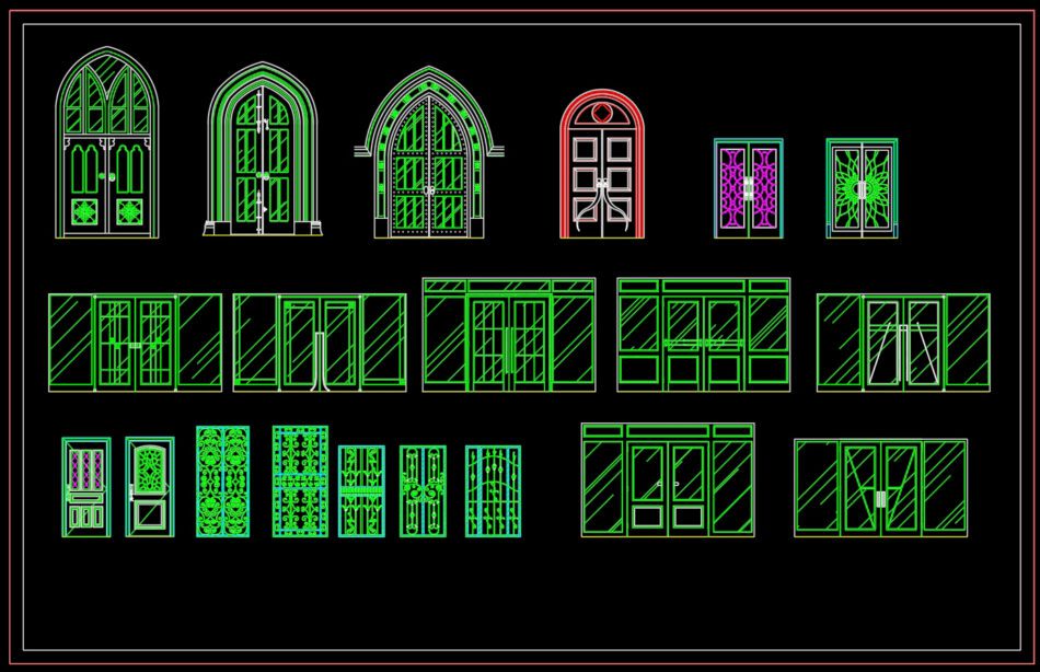 75.Autocad Doors free download