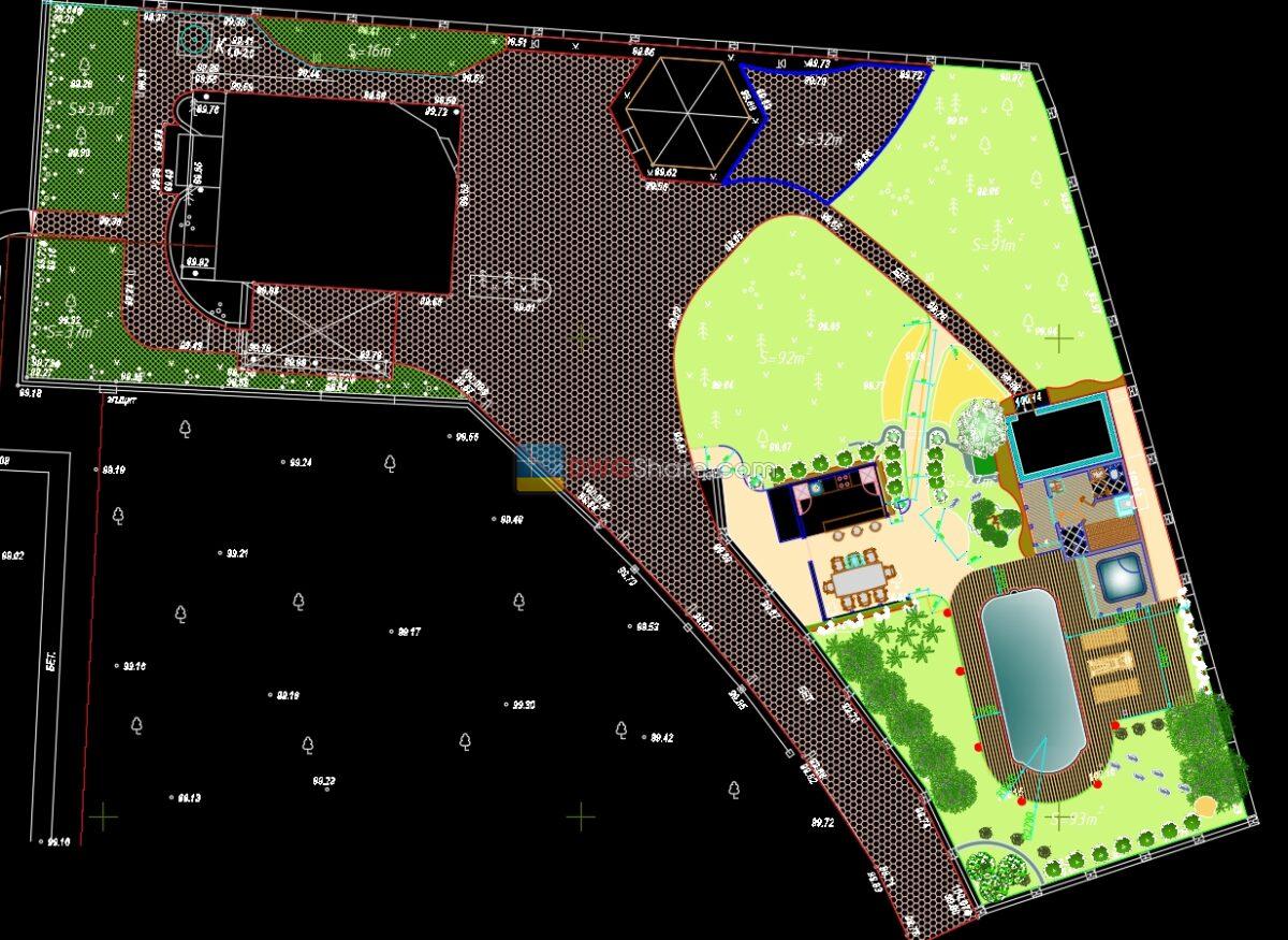 8.Urban landscaping AutoCAD blocks free download
