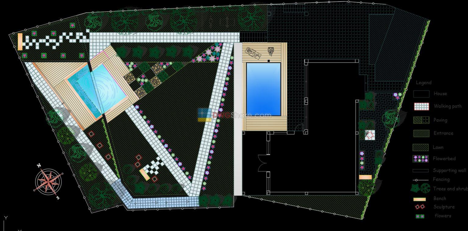 9.Urban landscaping AutoCAD blocks free download