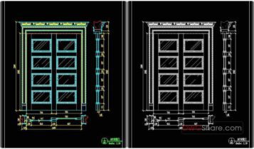 150.Detailed drawing of the foyer of the house in AutoCAD format