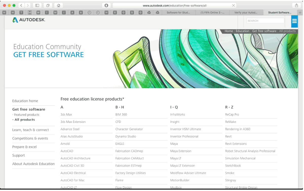 Instruction for getting license of Autodesk software