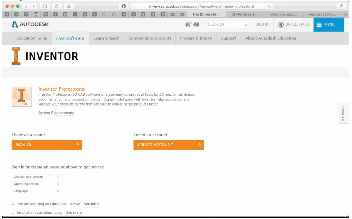 Instruction for getting license of Autodesk software