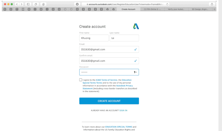 Instruction for getting license of Autodesk software