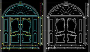 196. Free download CAD technical drawings of kitchen cabinets for the house