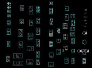 17.A collection of sinks and cookers in Plan Cad Blocks | Free Cad ...