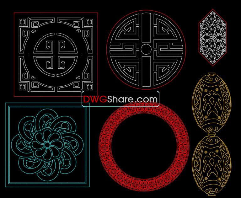 31.Decorative pattern free download | Free Cad Blocks, download DWG ...