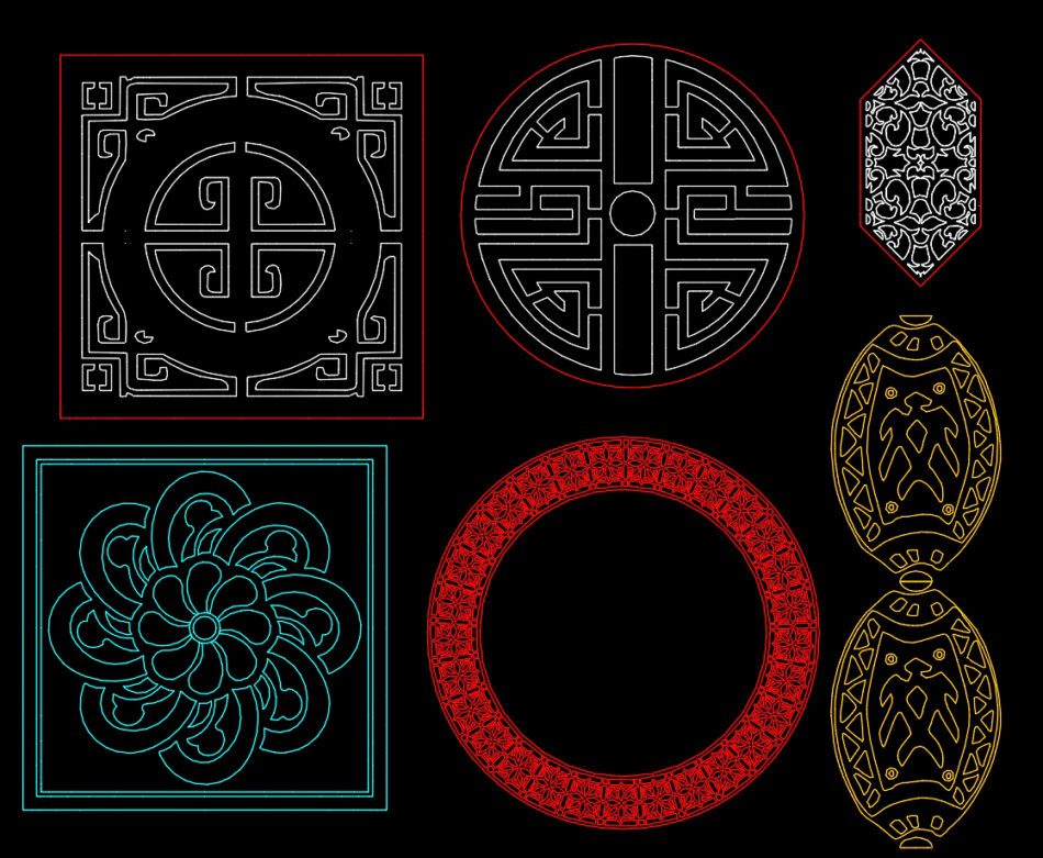 31.Decorative pattern free download | Free Cad Blocks, download DWG ...