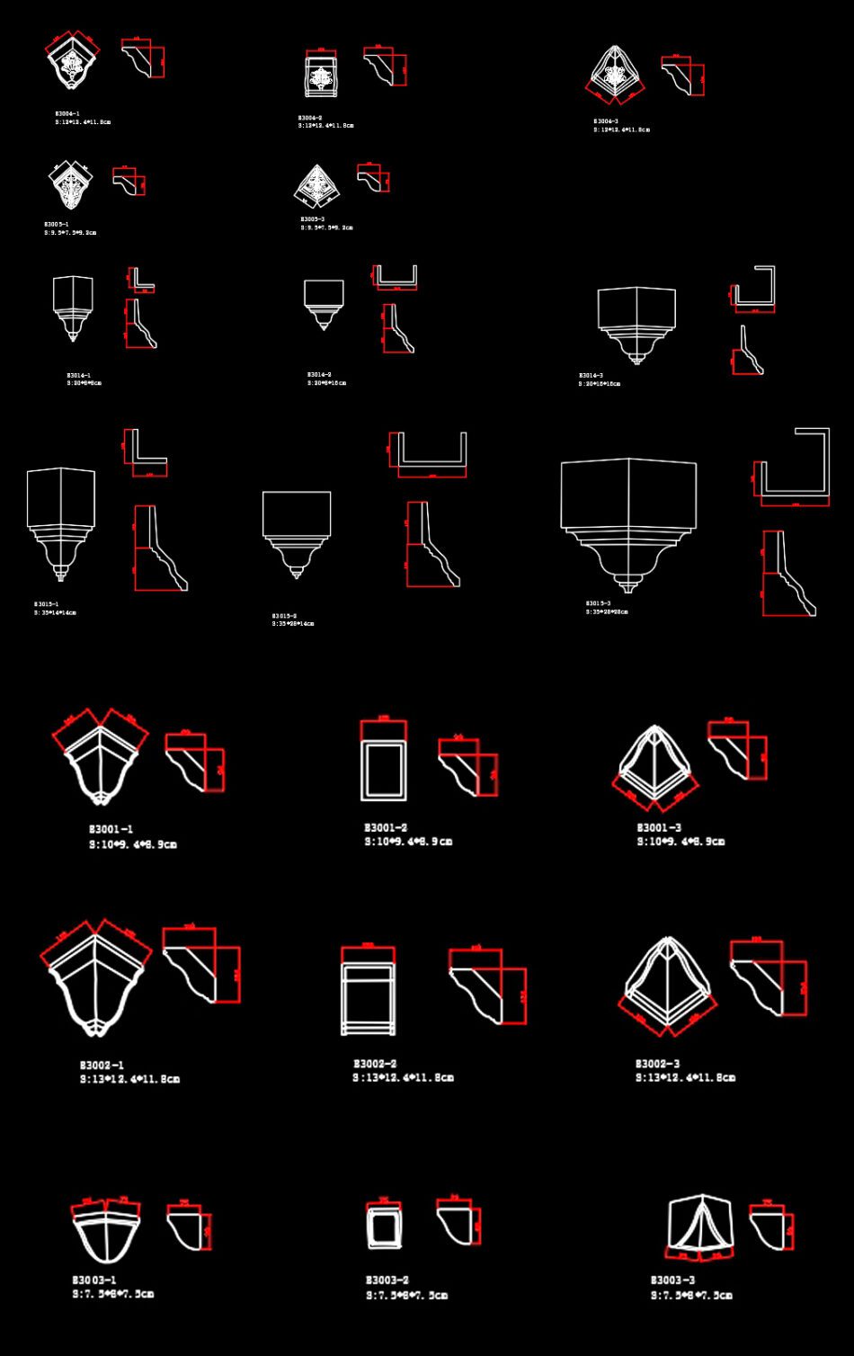 38.Neoclassical Style Decor CAD Design Elements | Free Cad Blocks ...