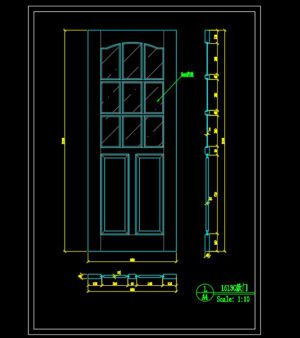 127.Autocad Wooden Door free download | Free Cad Blocks, download DWG ...