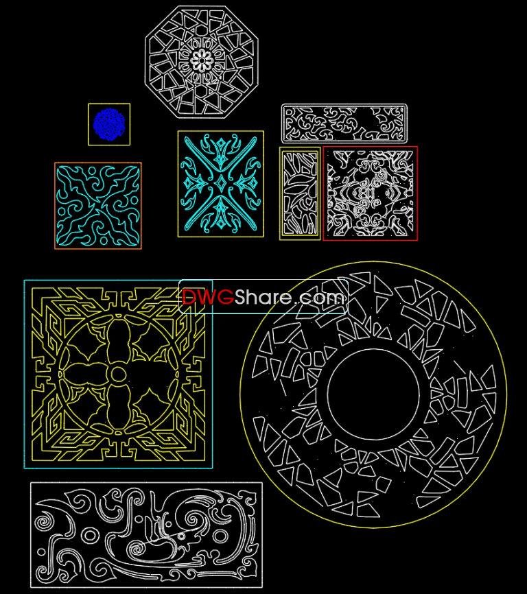 33.Decorative pattern free download | Free Cad Blocks, download DWG ...