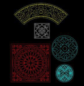 35.Decorative pattern free download | Free Cad Blocks, download DWG ...