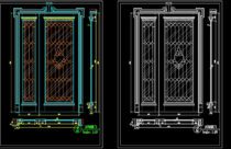 150.Detailed drawing of the foyer of the house in AutoCAD format