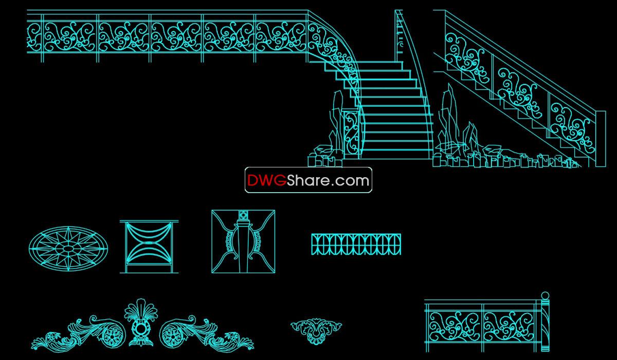 19.Railing AutoCAD file free download