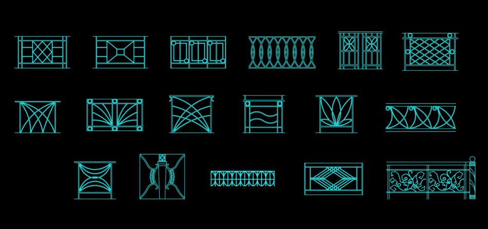 19.Railing AutoCAD file free download