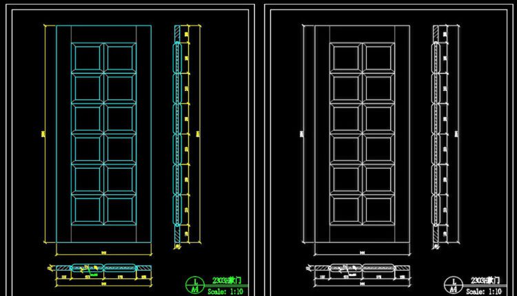 160. Autocad Wooden Door free download - Free Cad Blocks, download DWG ...