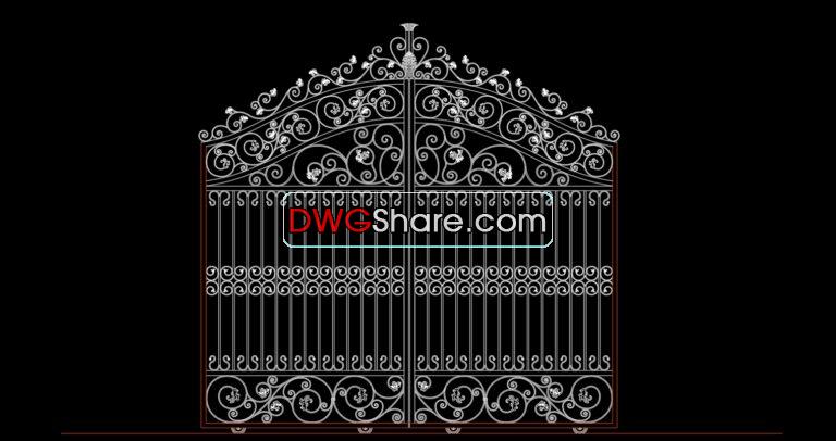 53.Gate design AutoCAD blocks free download | Free Cad Blocks, download ...