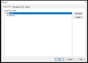 UCSman command in AutoCAD – Manage the user coordinate systems