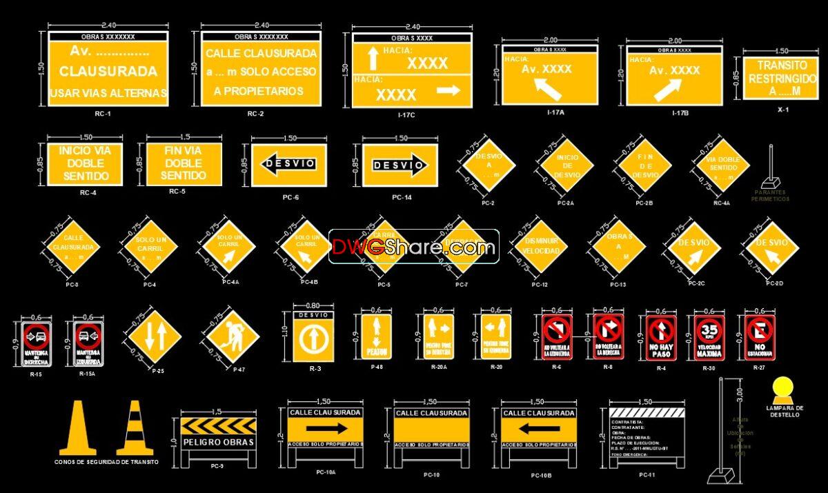 12.Signs signaling vehicular diversion for interference from road works ...