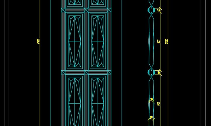 178. Autocad Wooden Door free download - Free Cad Blocks, download DWG ...