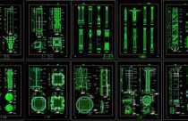 627. Free Download Detailed Concrete Column CAD Drawings