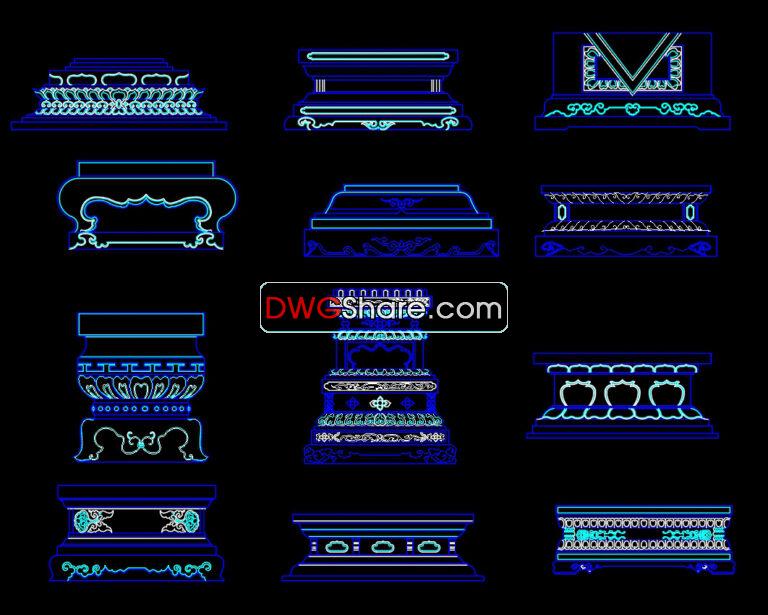 20.Autocad column details Blocks free download