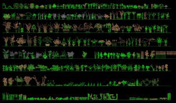 78.Flag Pole Elevation and Sections Details Autocad file
