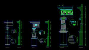 23.Autocad column details Blocks free download