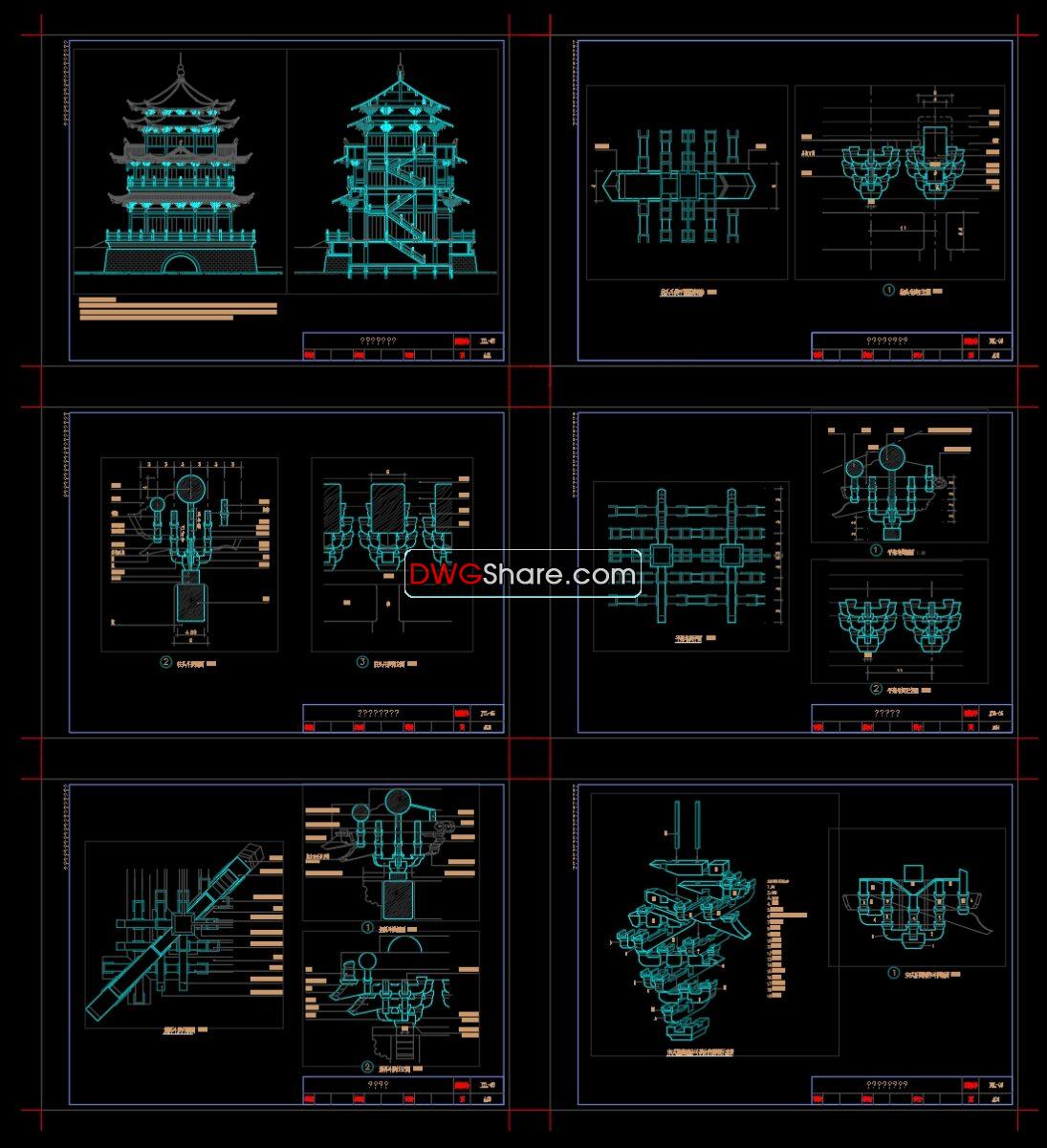 25.Autocad Mortise and tenon detail Blocks free download