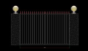 58.Gate design AutoCAD blocks free download | Free Cad Blocks, download ...