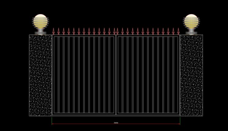 58.Gate design AutoCAD blocks free download - Free Cad Blocks, download ...