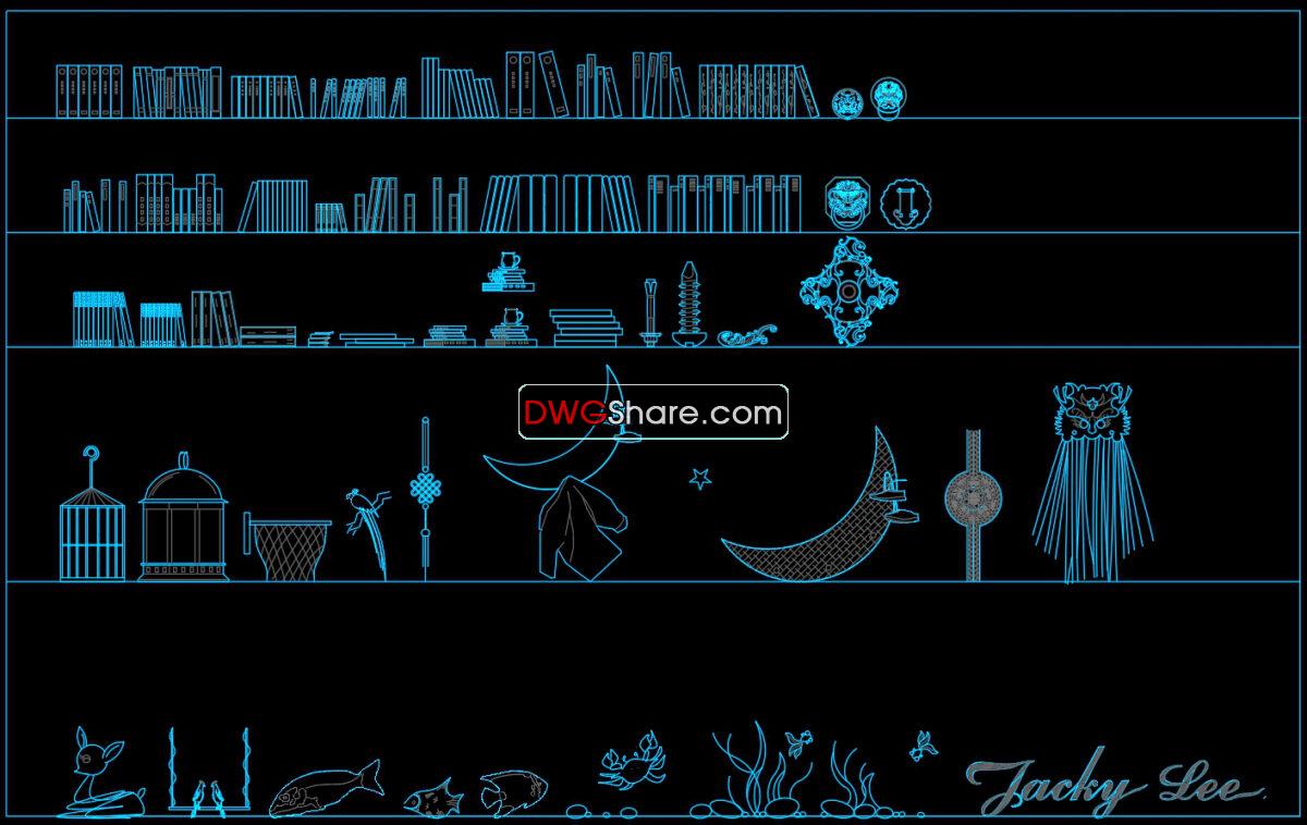 6. Accessories AutoCAD blocks free download