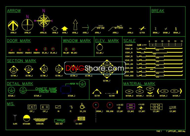 8.Cad Symbol Blocks free download