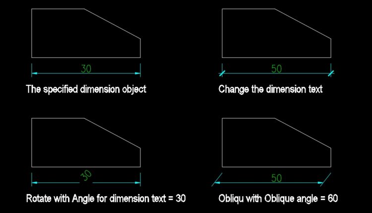 Dimension Edit command in Autocad and the usage in details (1) - Free ...