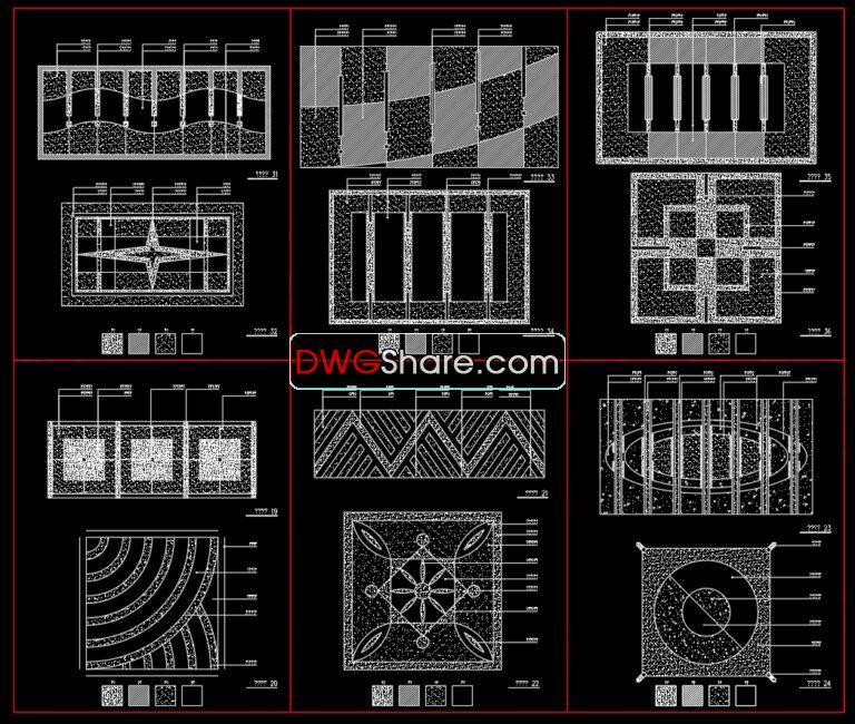 110. Paving Design CAD Blocks
