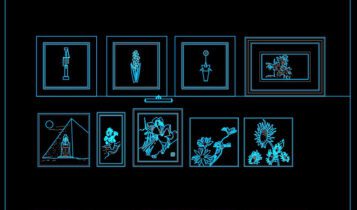 Autocad Drawings of Painting and Picture Frame Designs