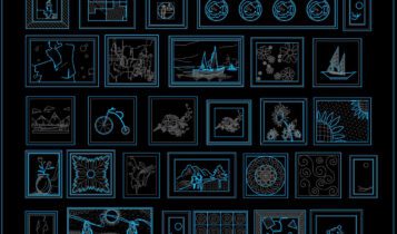 Autocad Drawings of Painting and Picture Frame Designs