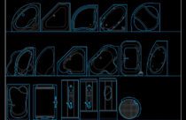 138.Detailed drawings of decorative patterns and moldings in CAD format