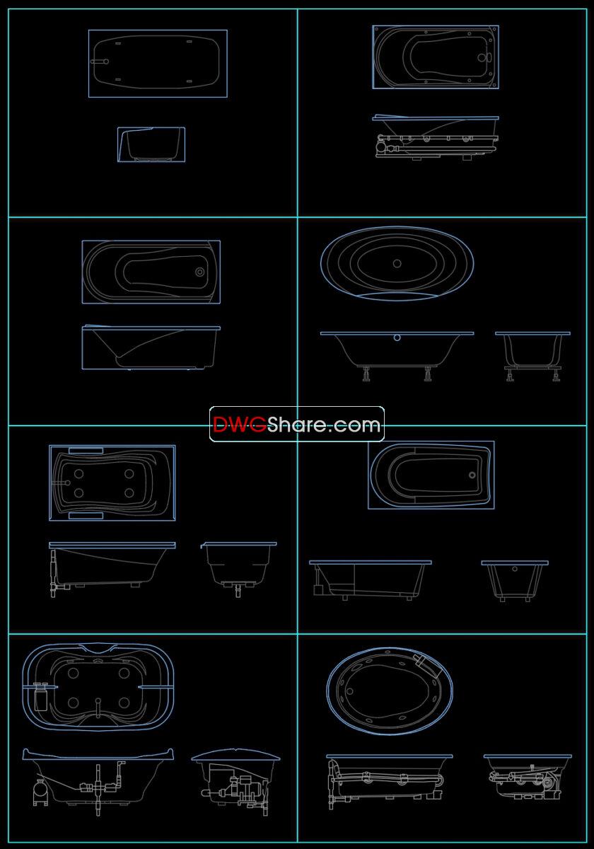 26.Jacuzzi free AutoCAD drawing download