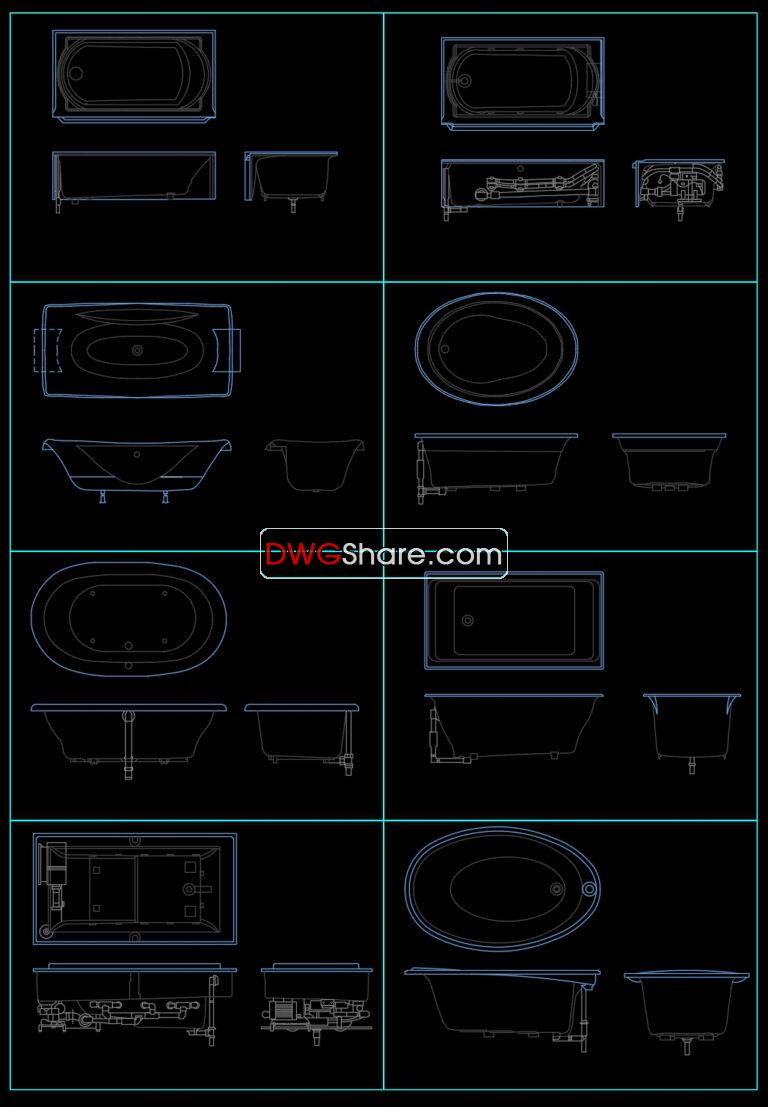 26.Jacuzzi free AutoCAD drawing download