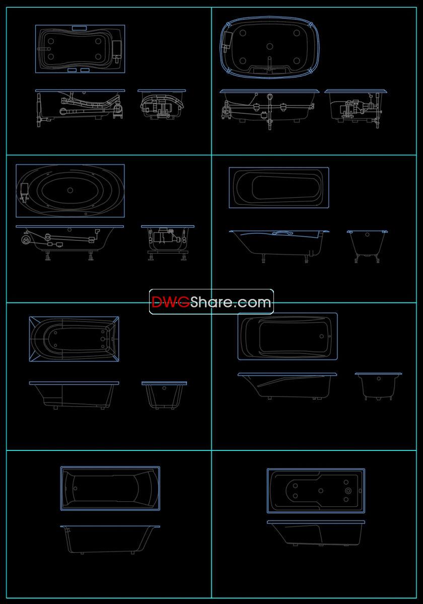 26.Jacuzzi free AutoCAD drawing download