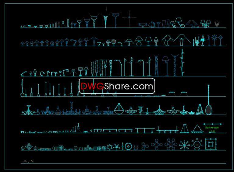 5.Electrical Lighting Cad Blocks free download