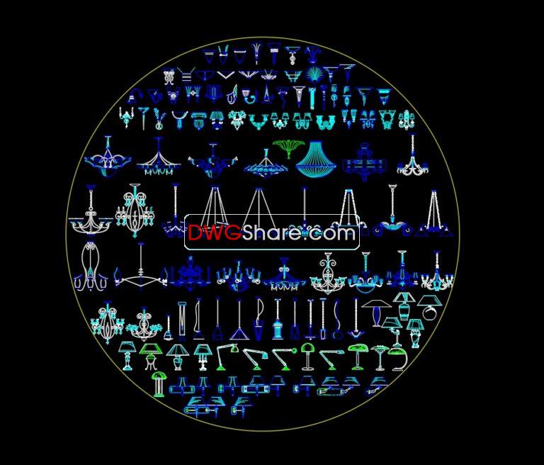 6.Electrical Lighting Cad Blocks free download