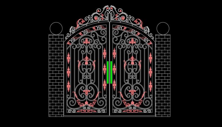 63.Gate design AutoCAD blocks free download - Free Cad Blocks, download ...