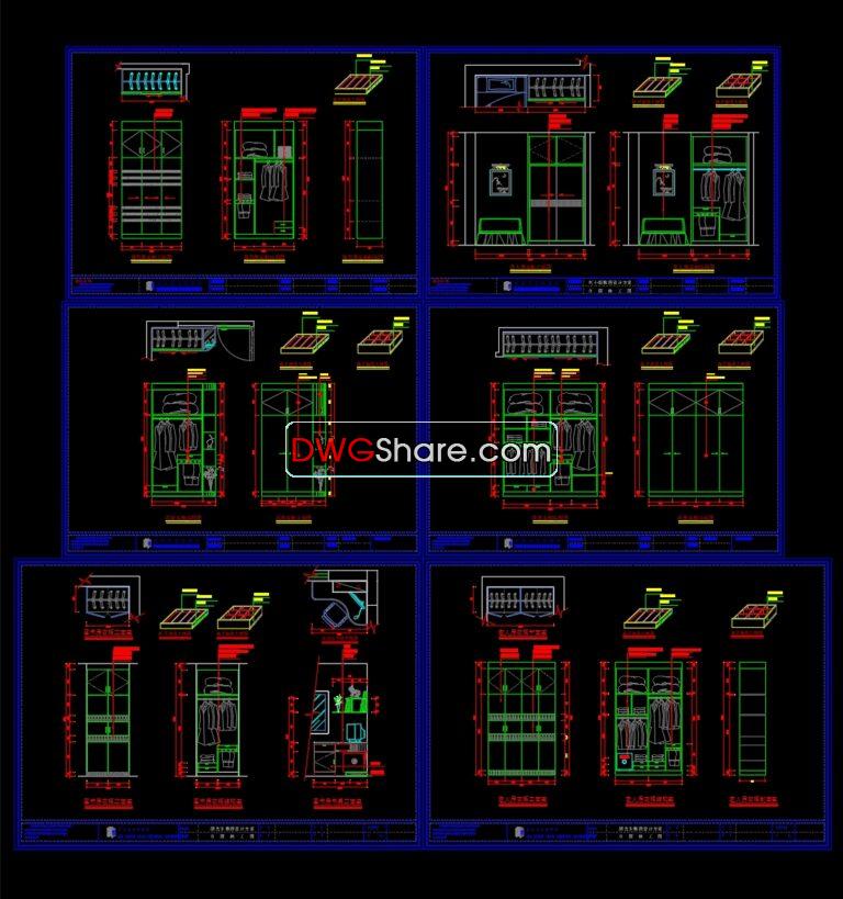 8.Wardrobe AutoCAD blocks free download